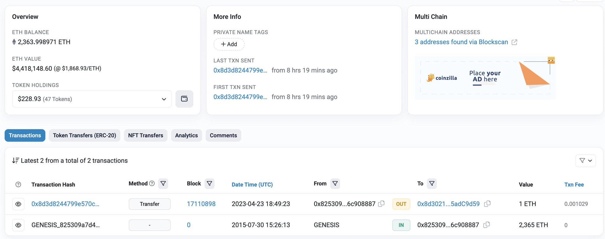 0,31 Dolardan Ethereum Alan Balina Yaklaşık 8 Yıl Sonra Uyandı